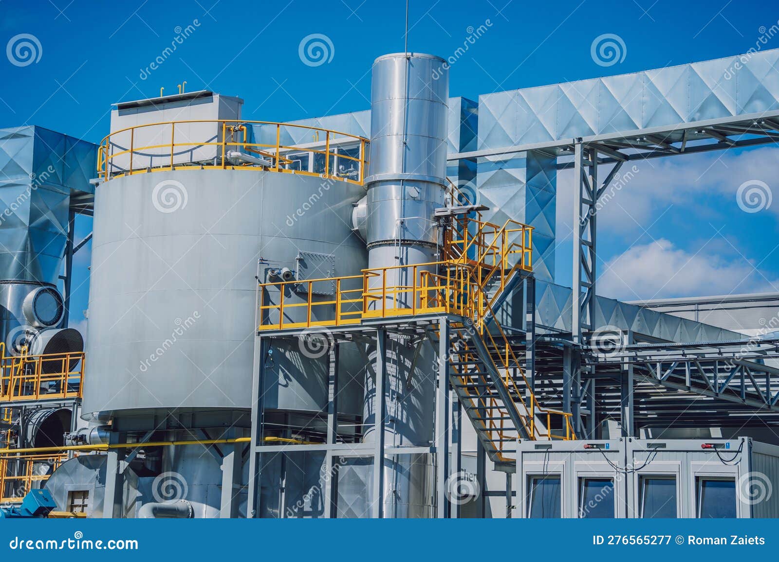 A Modern Factory Building by the Highway Road Stock Image - Image of ...