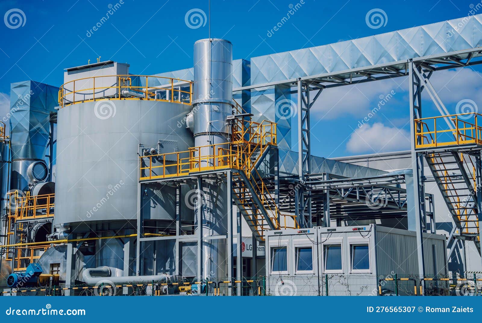 A Modern Factory Building by the Highway Road Stock Image - Image of ...