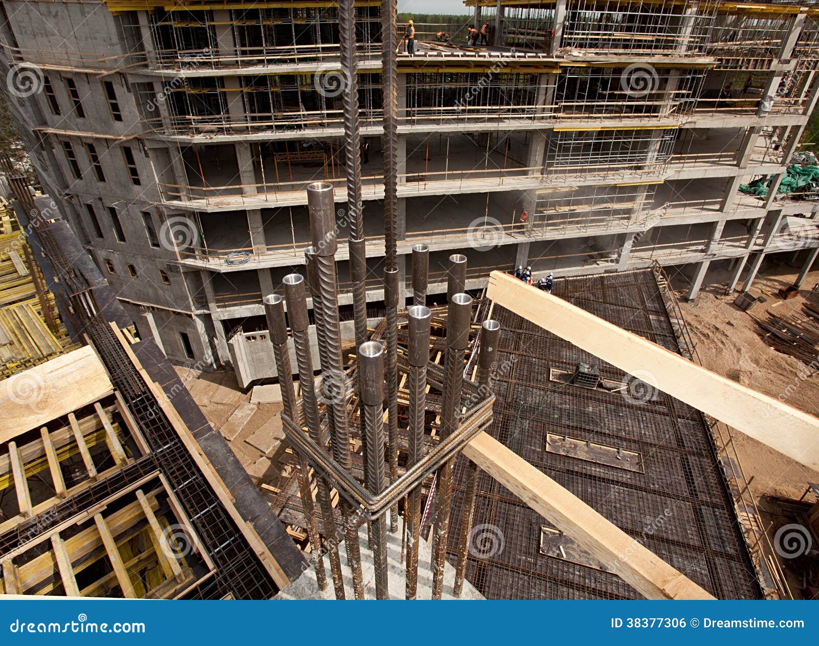Modern Factory Construction Site Stock Photo - Image of diagonal ...