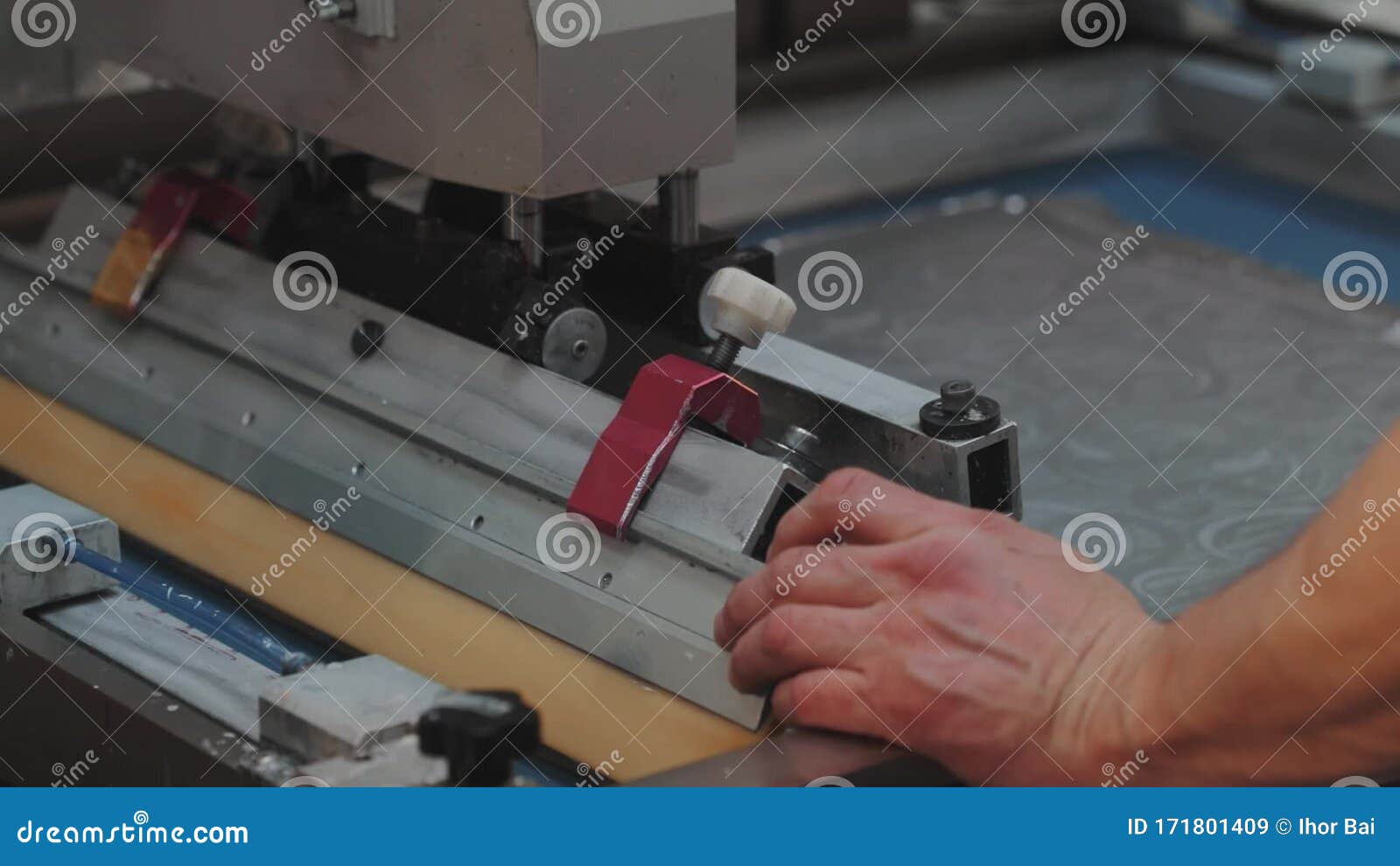 The Process of Making Wallpaper, Applying Paint To a Sample. Wallpaper ...