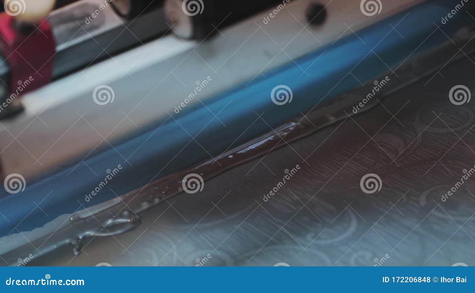 The Process of Making Wallpaper, Applying Paint To a Sample. Wallpaper ...