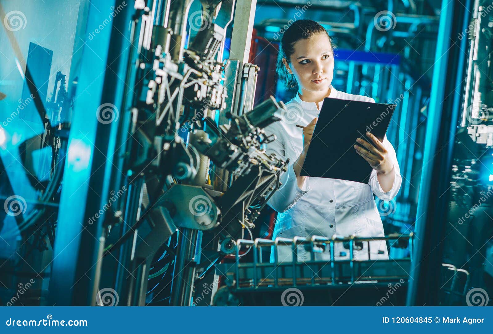 Modern factory worker stock image. Image of plant, automated - 120604845