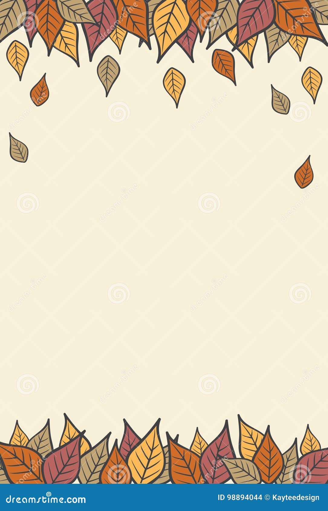 Modern Fall Autumn Leaves Vertical Background 1 Stock Vector ...