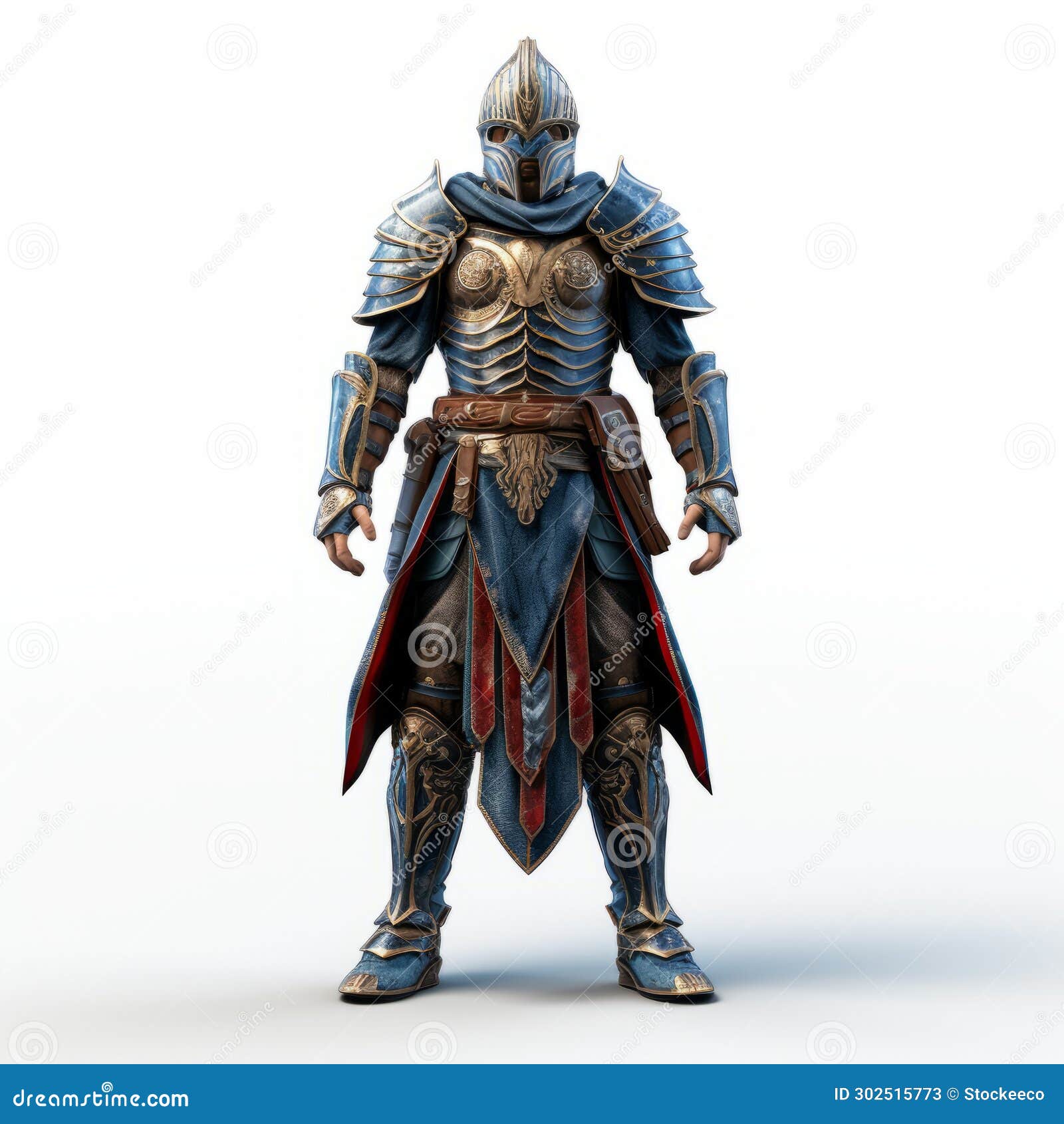 Modern Fantasy Character in Armor 3d Render with Historically Accurate ...