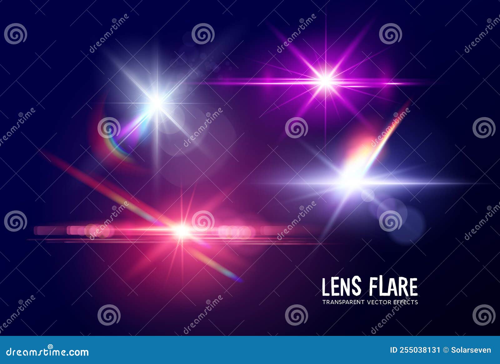 Modern Fantasy Light Lens Flare Effects Cartoon Vector | CartoonDealer ...