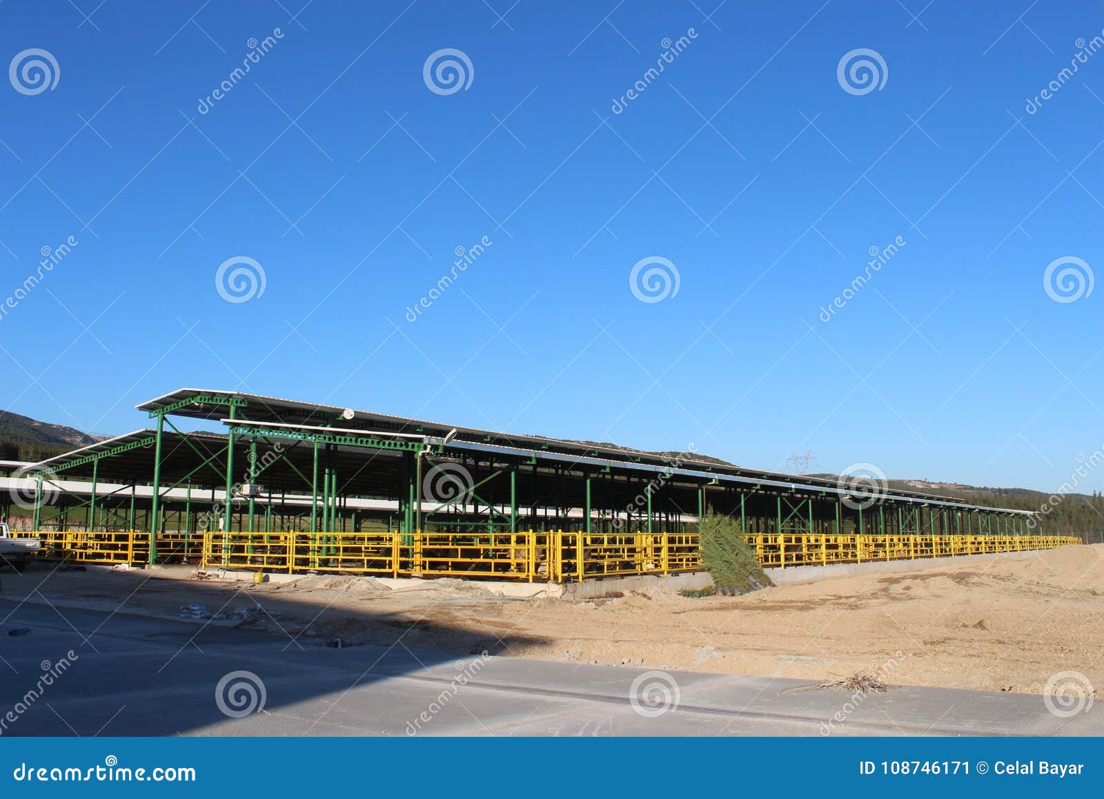 Cattle shelter stock image. Image of area, infrastructure - 108746171