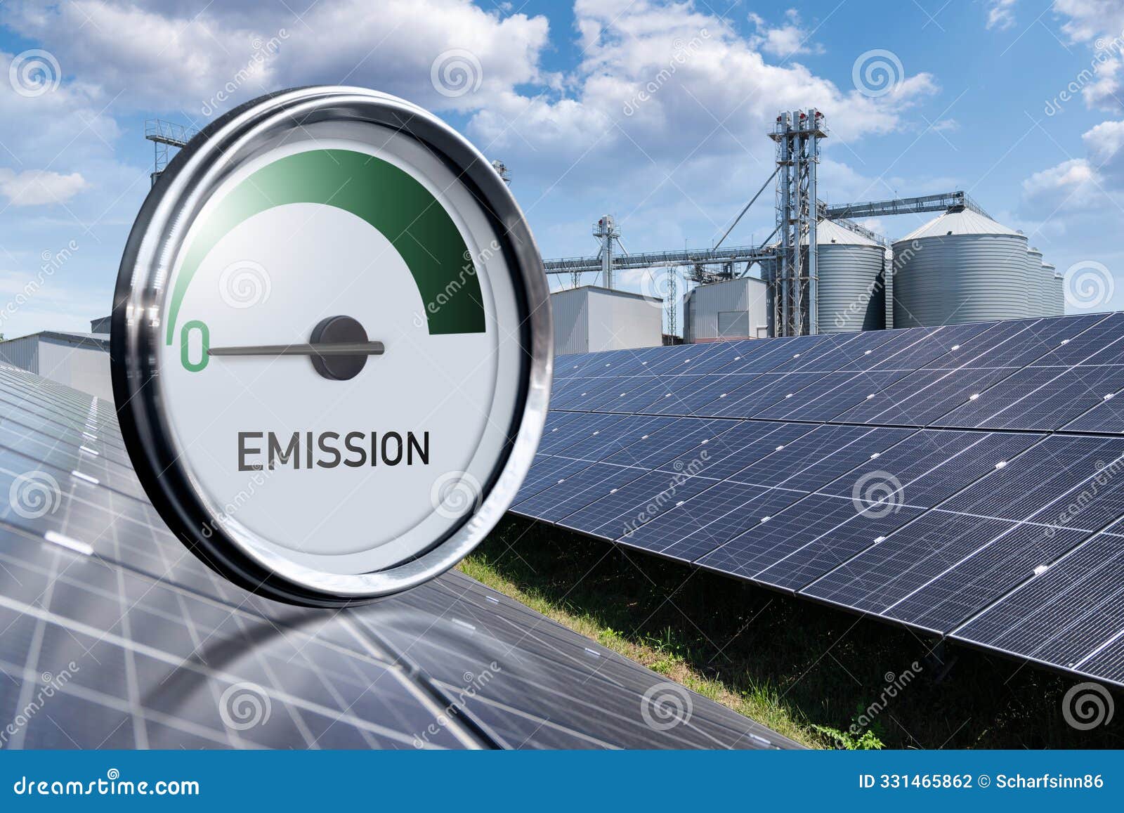 Modern Farm Using Renewable Energy with Zero Emissions. Solar Panels ...