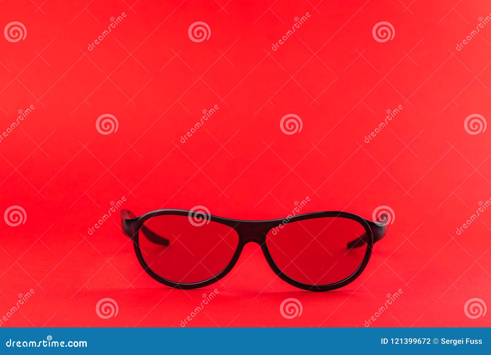 Modern Fashionable and Office Spectacles Isolated on Red Background ...