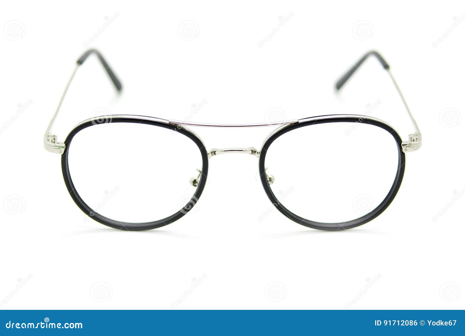 Modern Fashionable Spectacles on White Background. Stock Photo - Image ...