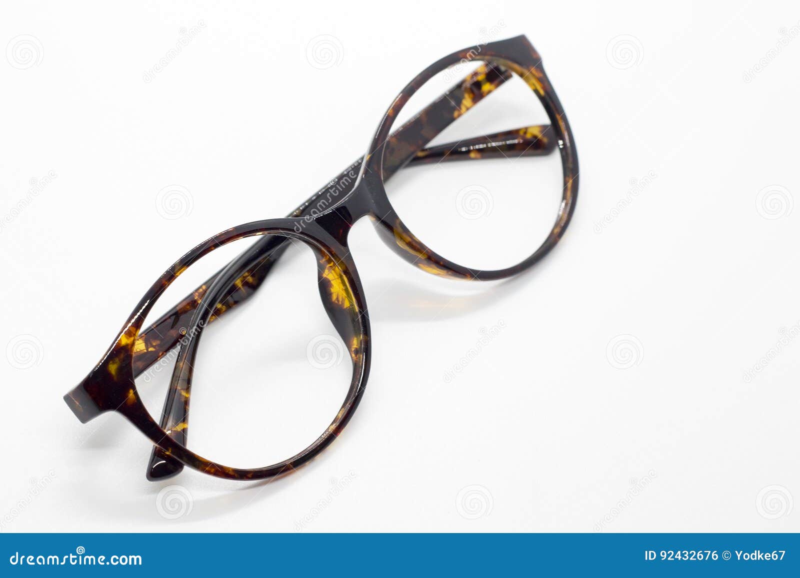 Modern Fashionable Spectacles On White Background. Stock Photo - Image ...