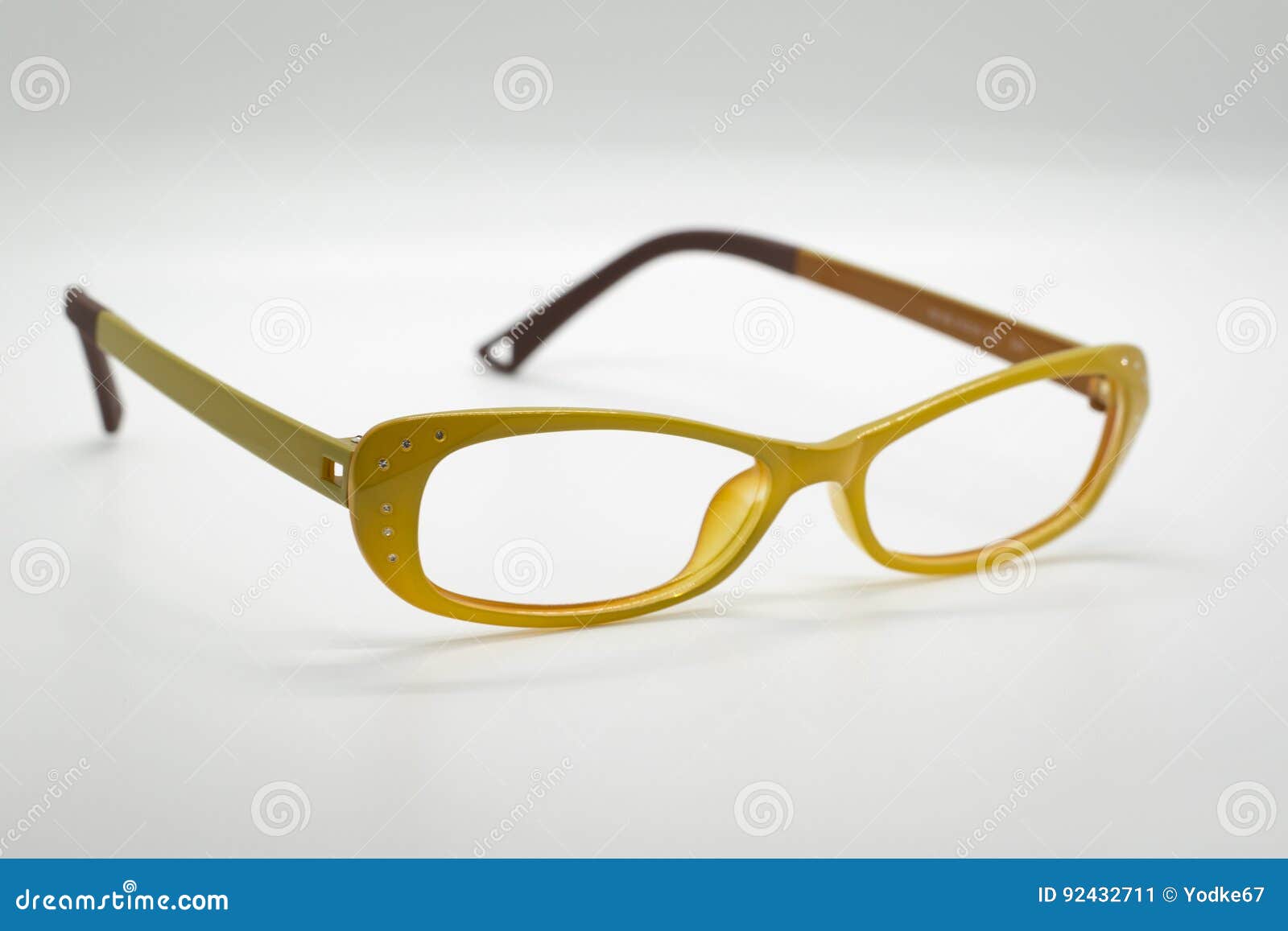 Modern Fashionable Spectacles on White Background. Stock Image - Image ...
