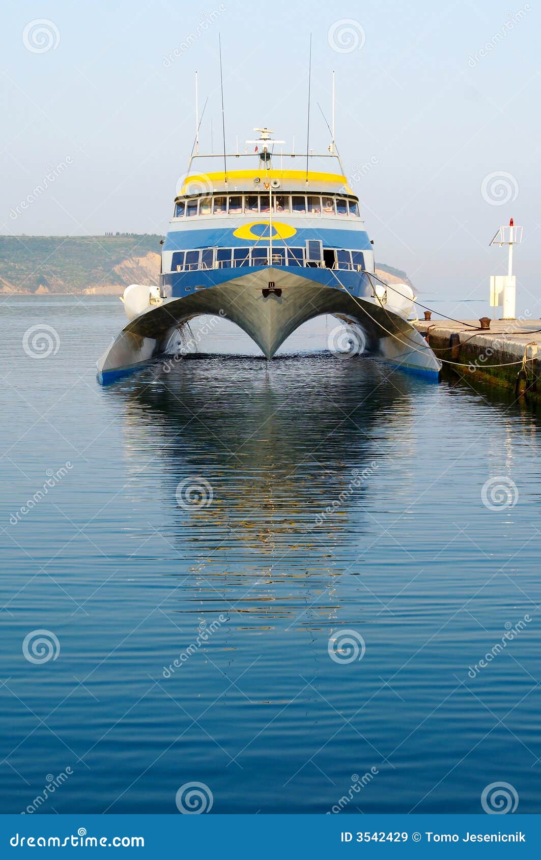 Modern and fast ferry boat stock image. Image of hollidays - 3542429