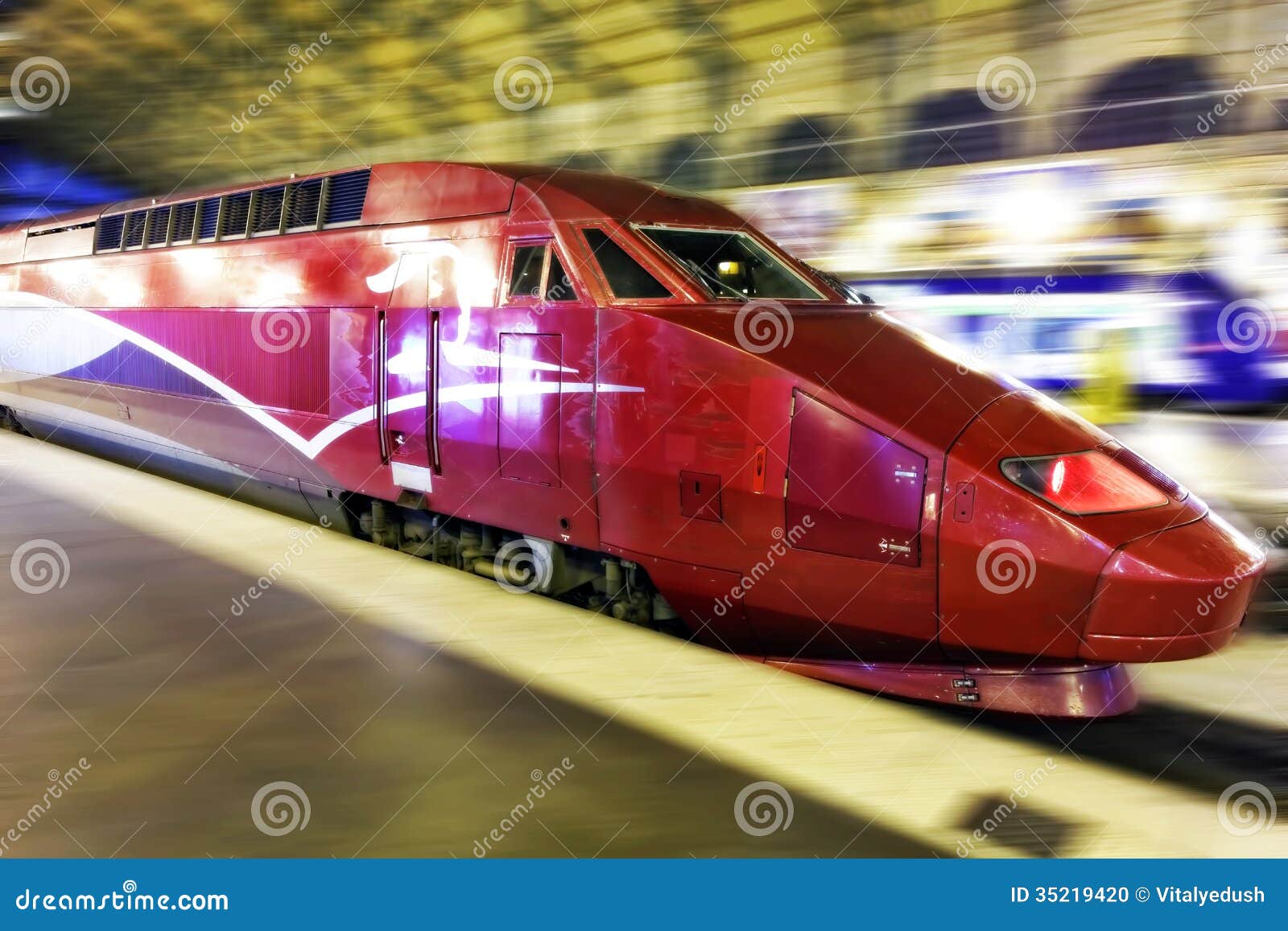 Fast Passenger Train On The Trans-Siberian Railway Stock Photography ...