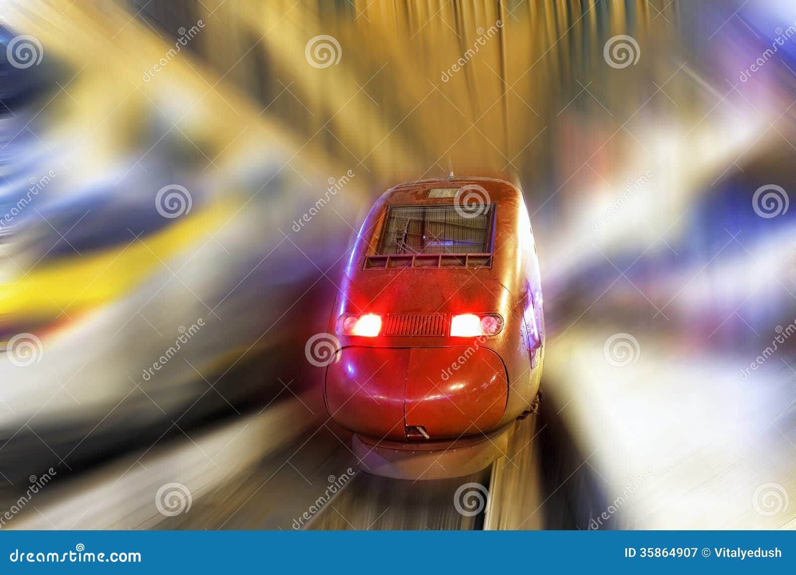 Modern Fast Passenger Train. Motion Effect Stock Image - Image of ...