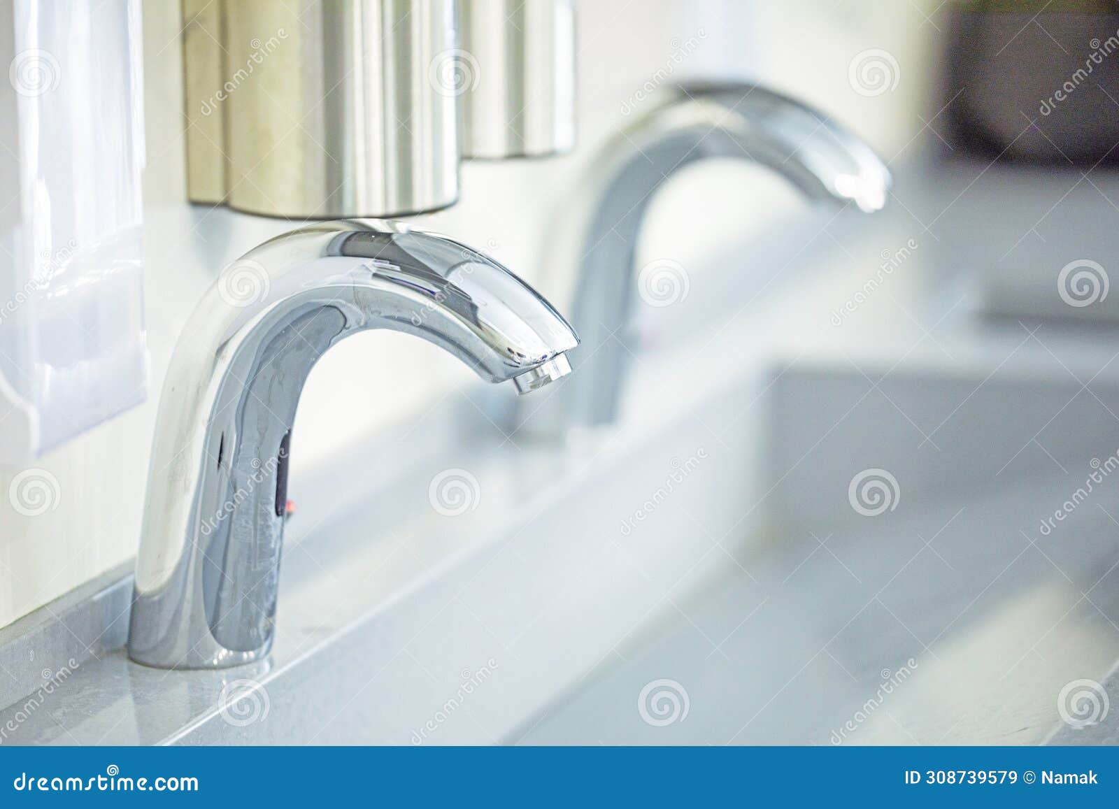 Modern Faucets in the Interior. Modern Interior Design. Stock Image ...