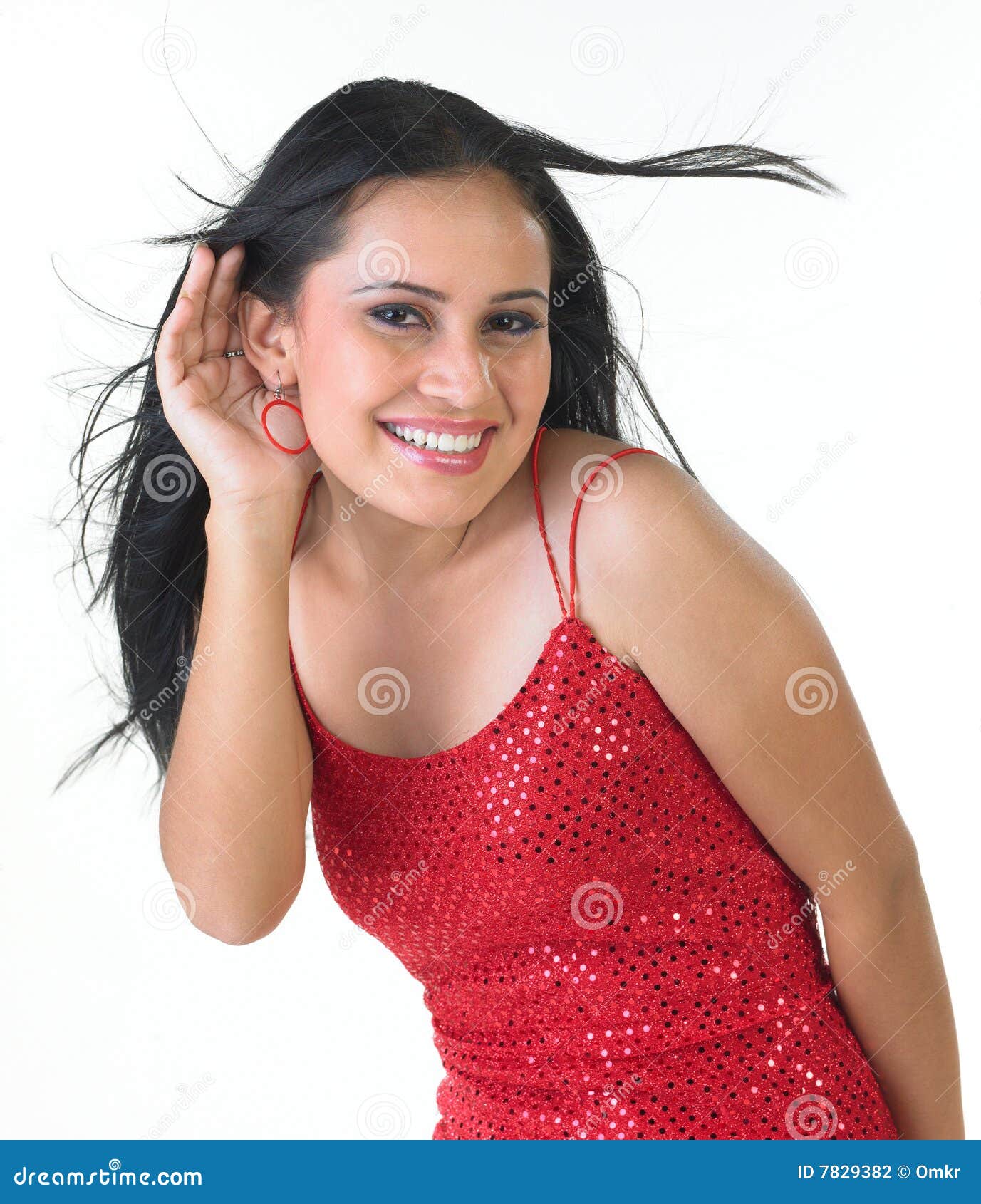Modern Female in Hearing Expression Stock Photo - Image of girl ...