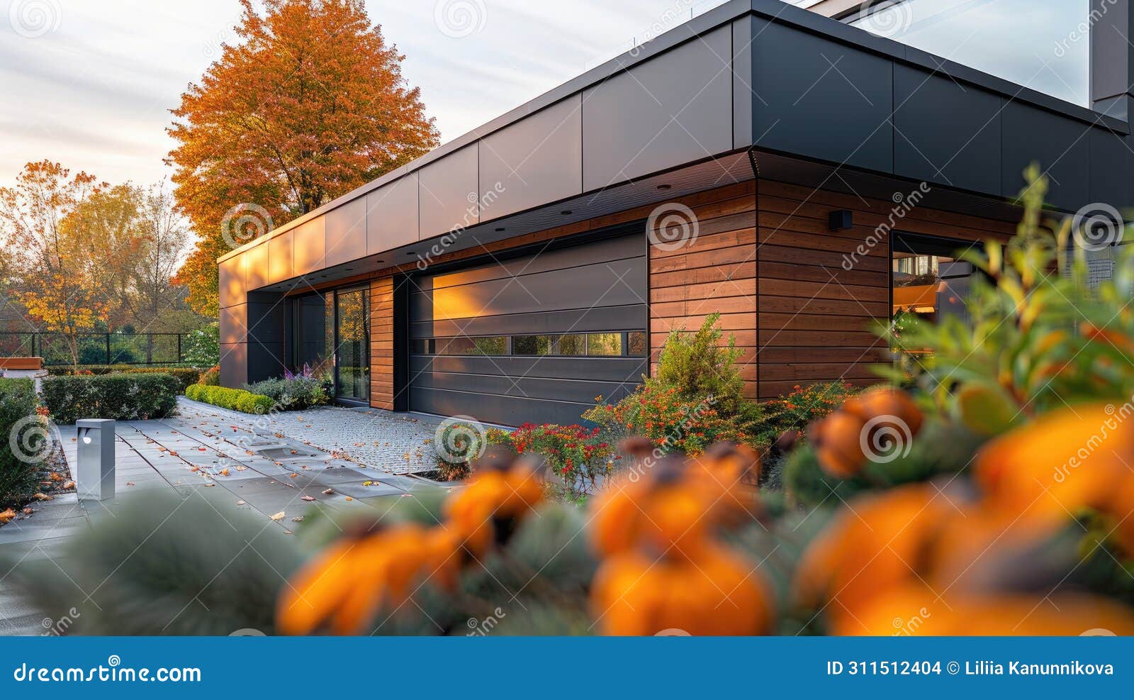 A Modern Fence, Emphasizing Its Sleek Materials and Geometric Patterns ...