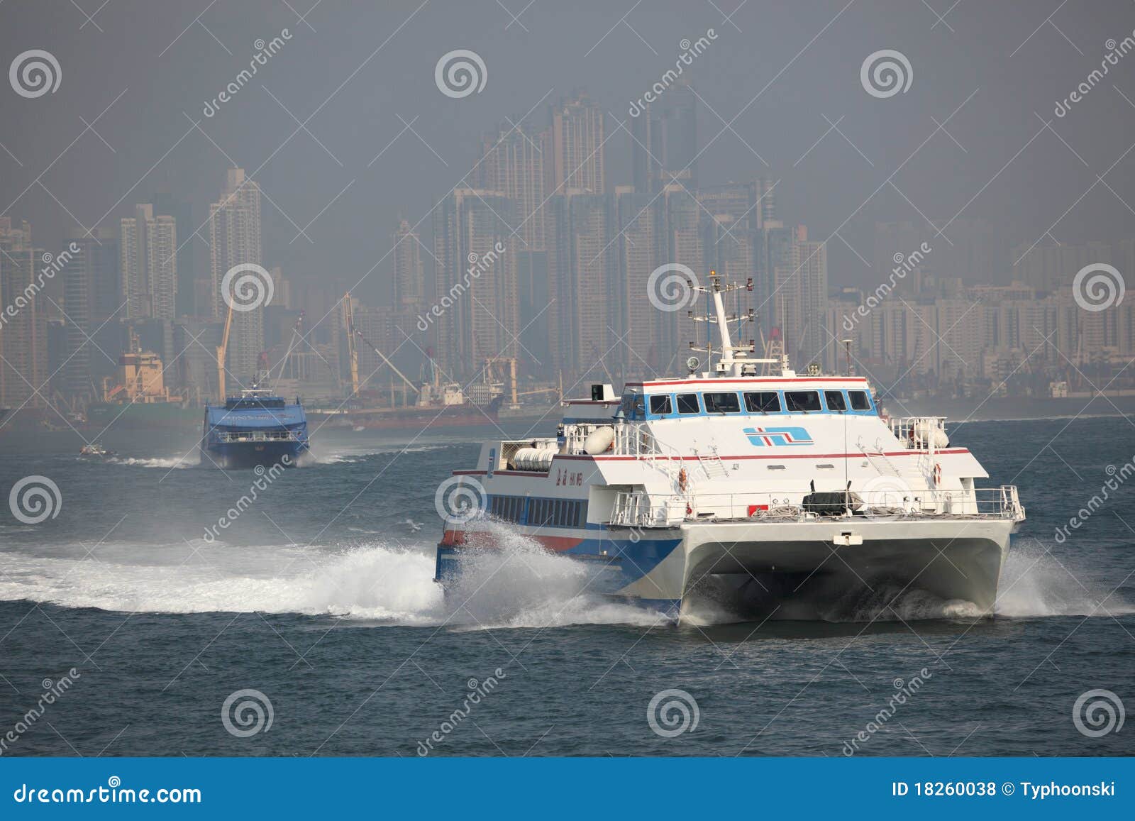 Modern ferry boat editorial stock photo. Image of futuristic - 18260038