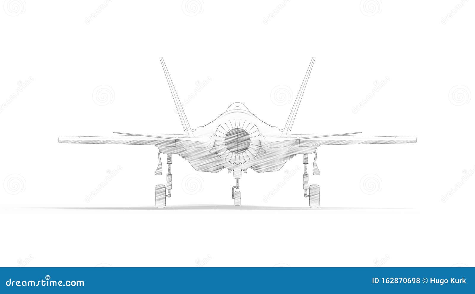 Modern Fighter Jet 3d Rendering Isolated in White Background Stock ...
