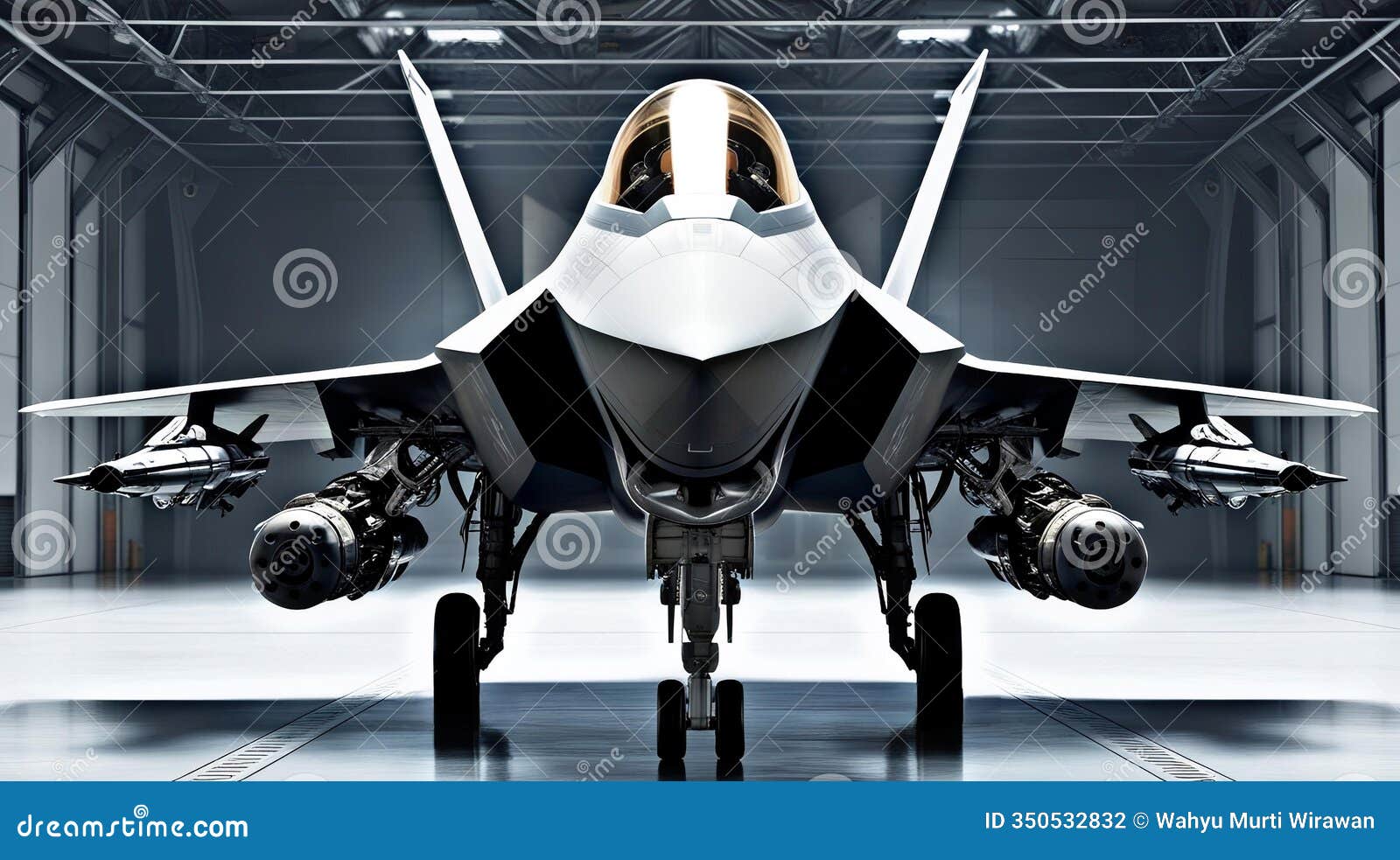 Modern Fighter Jets in Hangar Stock Illustration - Illustration of ...