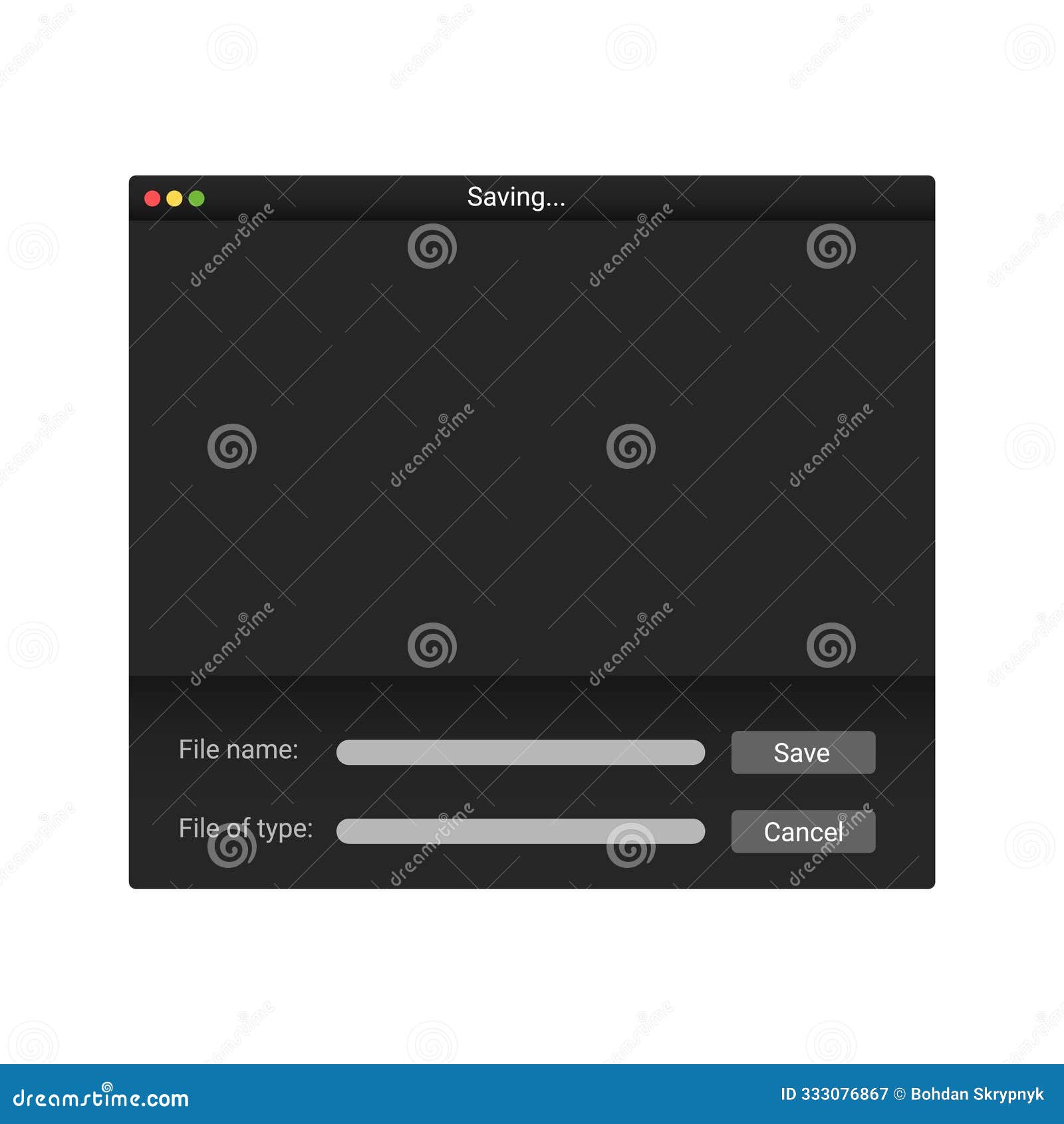 Modern File Manager System in Dark Style on Screen. Stock Image - Image ...