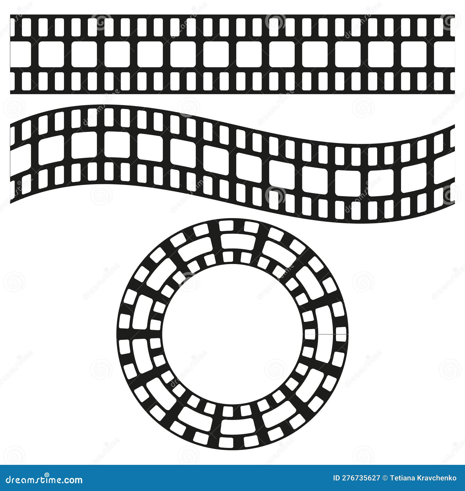 Modern Film Circle. Round Shape Stock Vector - Illustration of film ...