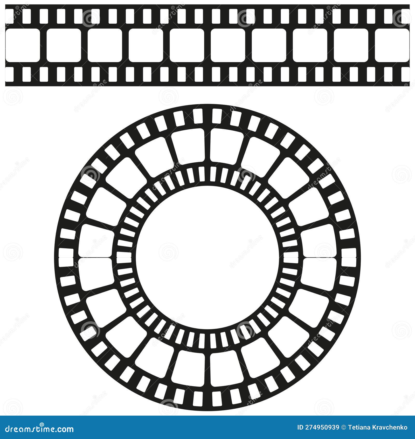 Modern Film Circle. Round Shape. Vector Illustration Stock Vector ...