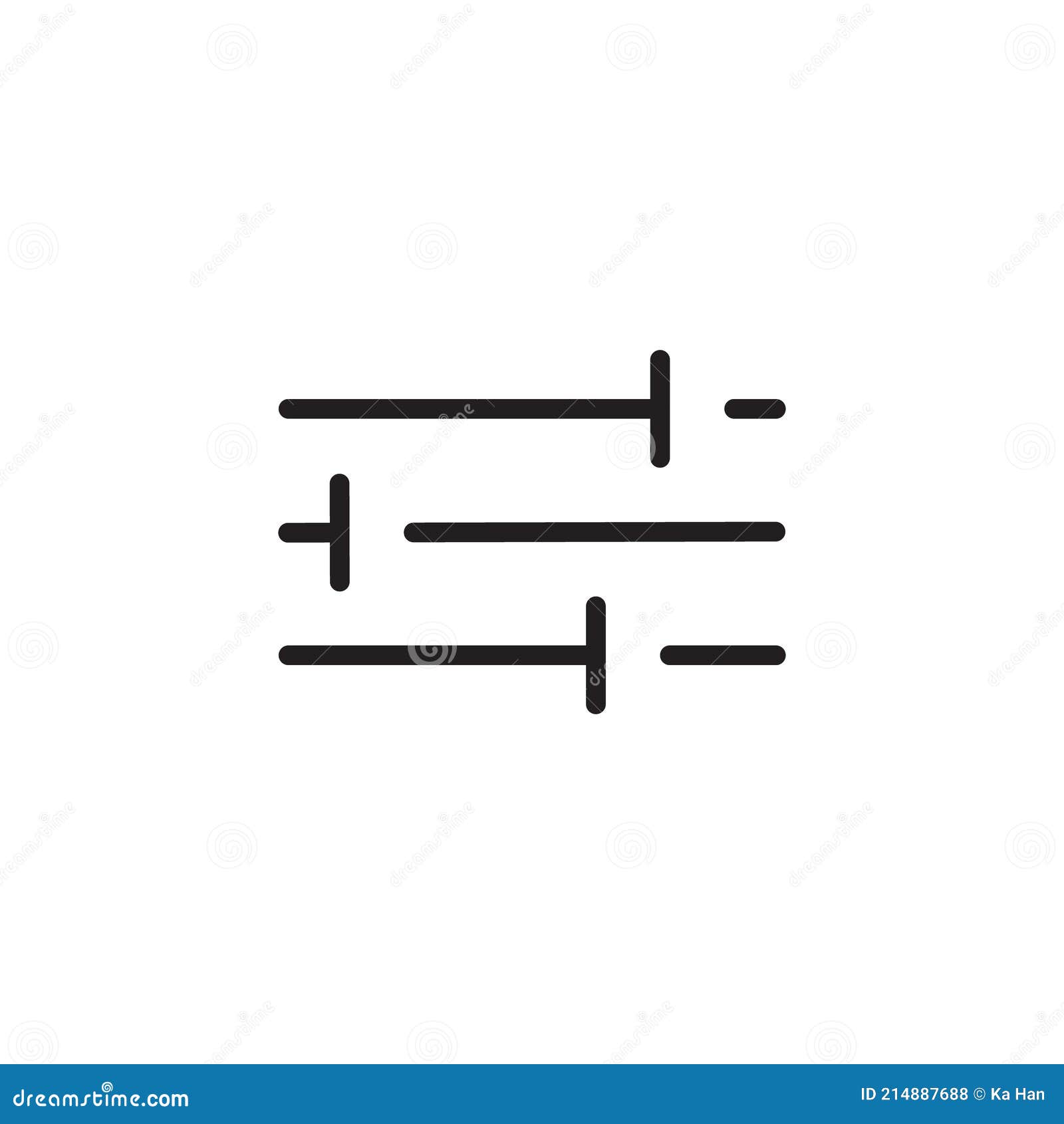 Modern Filter Icon Vector in Line Style Stock Vector - Illustration of ...