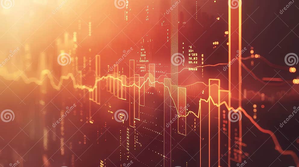 Modern Financial Abstract Background with Graphs Stock Illustration ...