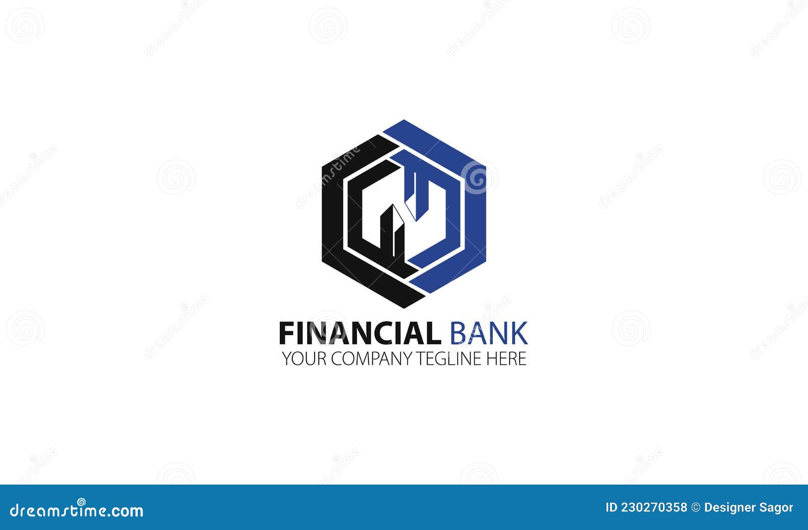 Creative Financial Banking Logo Design Stock Vector - Illustration of ...