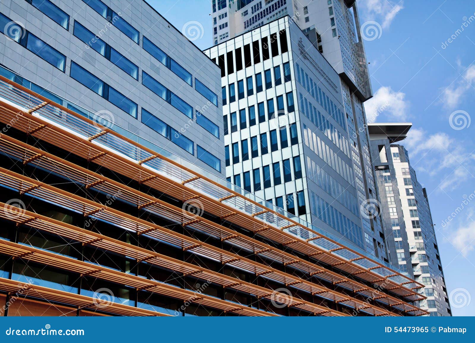 Modern Financial Office Building Stock Image - Image of center ...