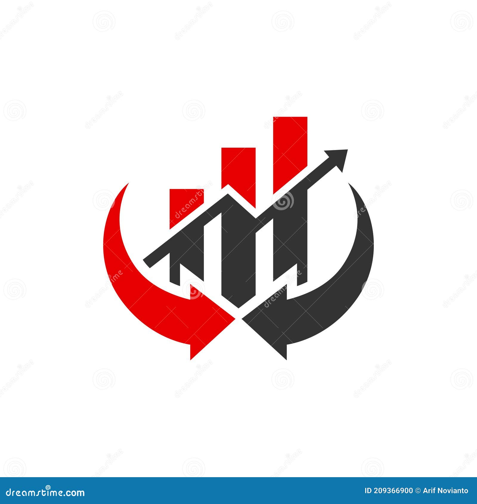 Modern Financial Stock Trading Logo Stock Vector - Illustration of ...