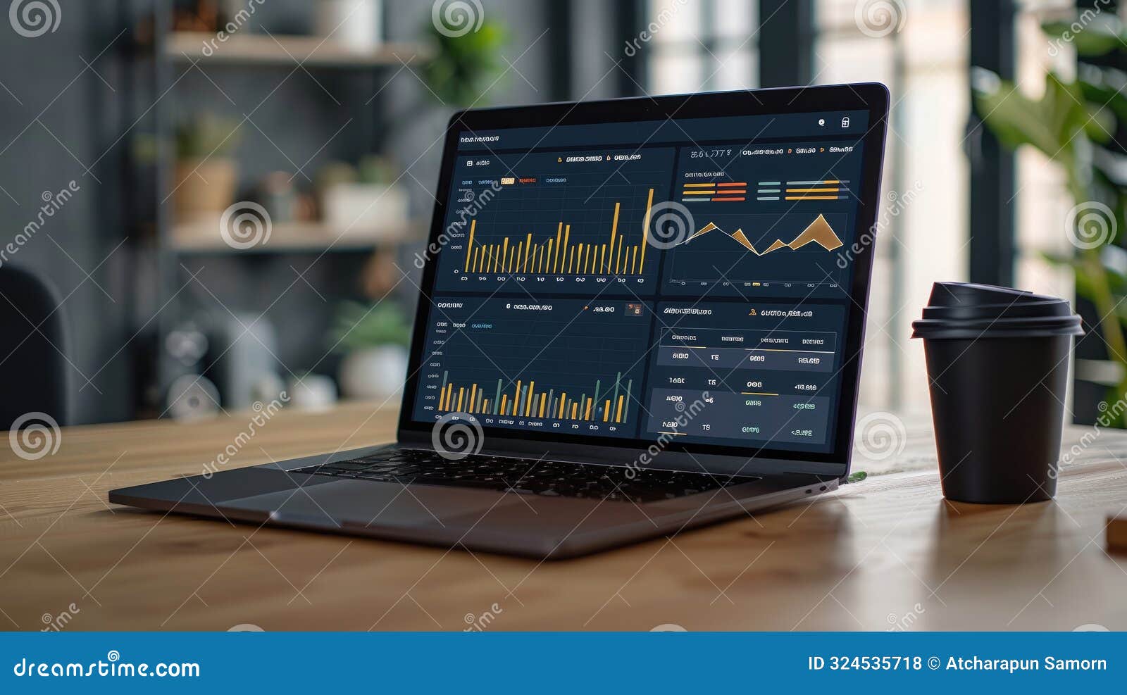 Modern Fintech Solution Dashboard on Laptop Showing User, Friendly ...