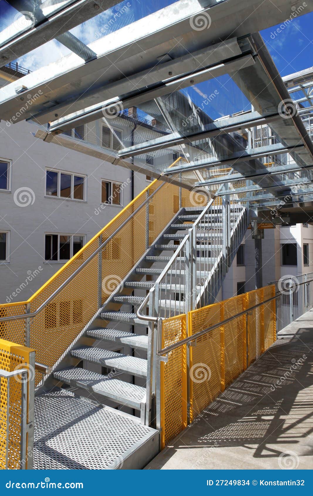 Modern fire escape stock photo. Image of construction - 27249834