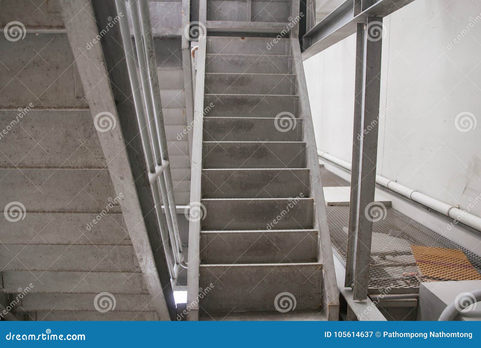 Modern Fire Escape and Staircase Stock Image - Image of construction ...