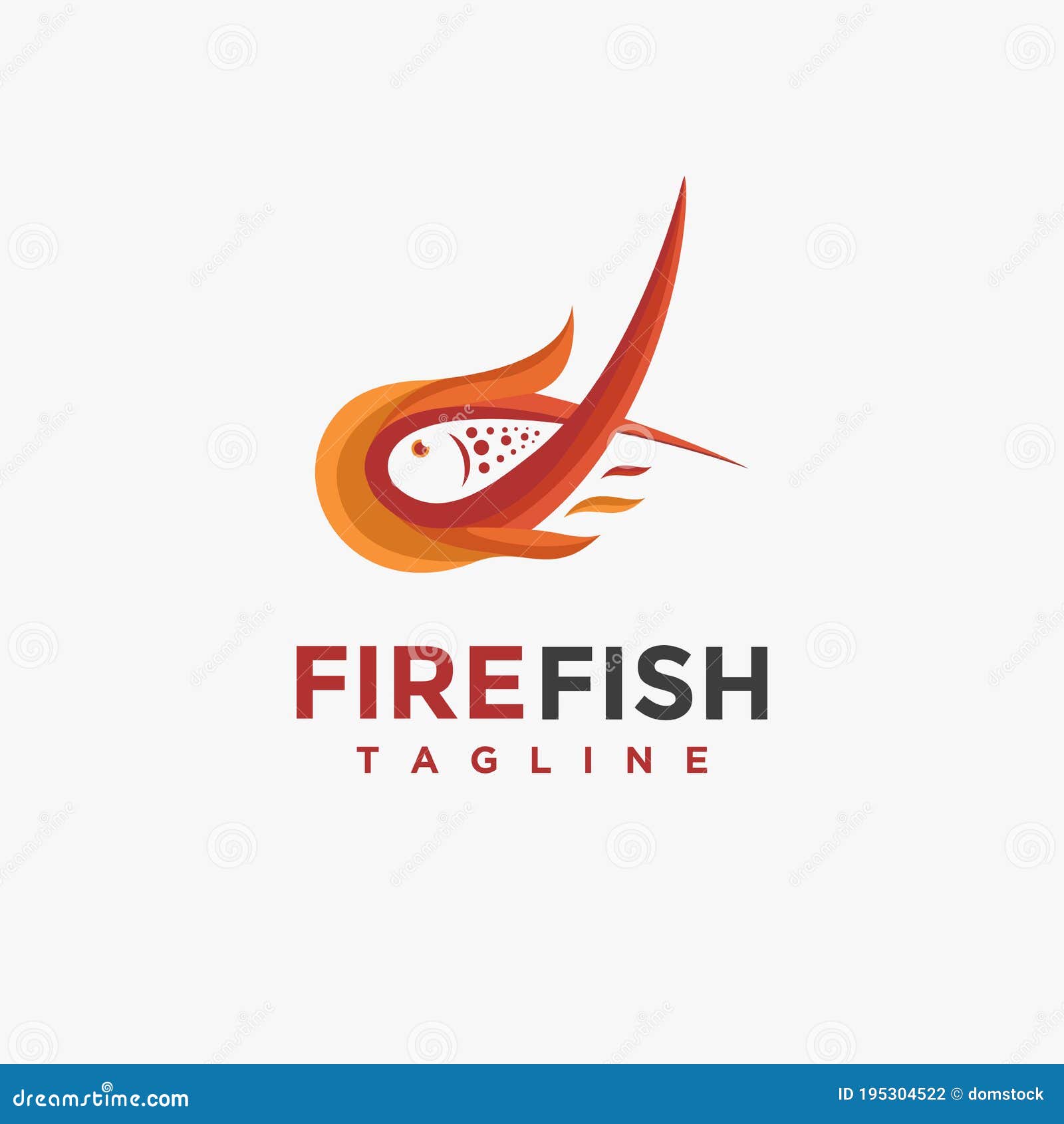 Modern Fire Fish Logo Icon Vector Template Stock Vector - Illustration ...