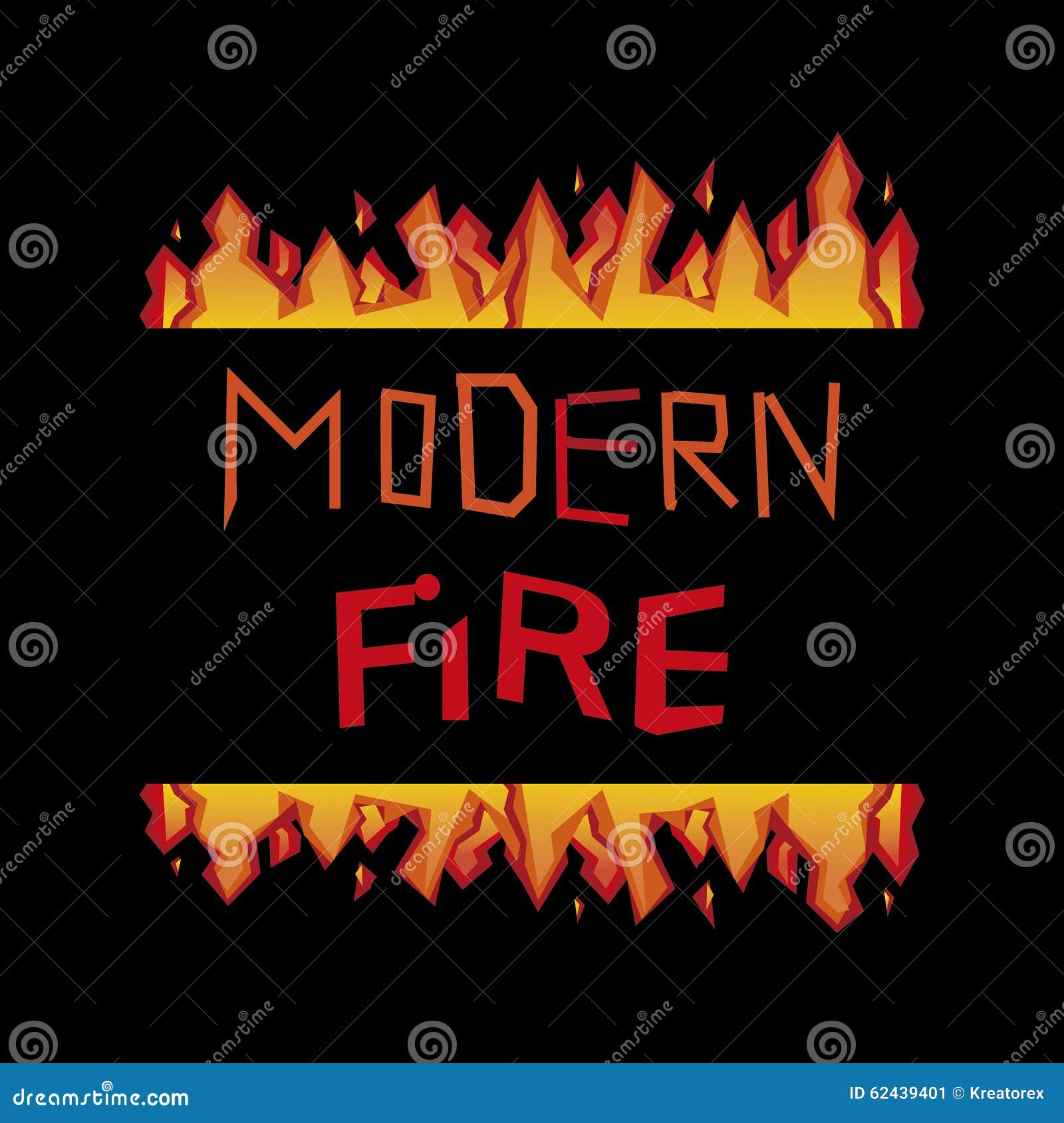 Modern fire stock vector. Illustration of modern, silhouette - 62439401