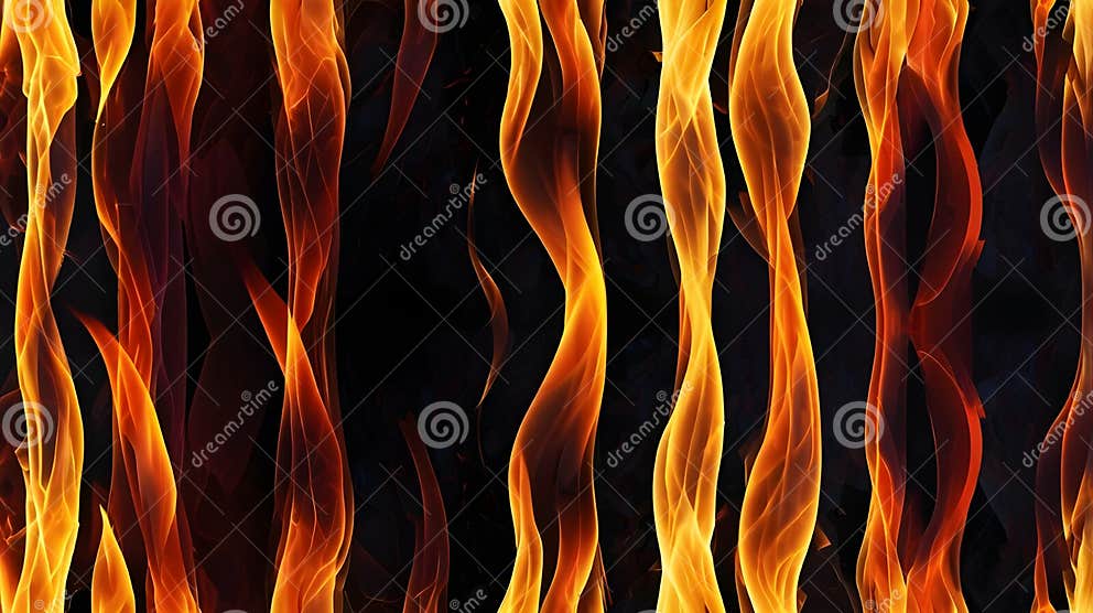 A Modern Fire-inspired Pattern with Geometric Flame Shapes and Glowing ...
