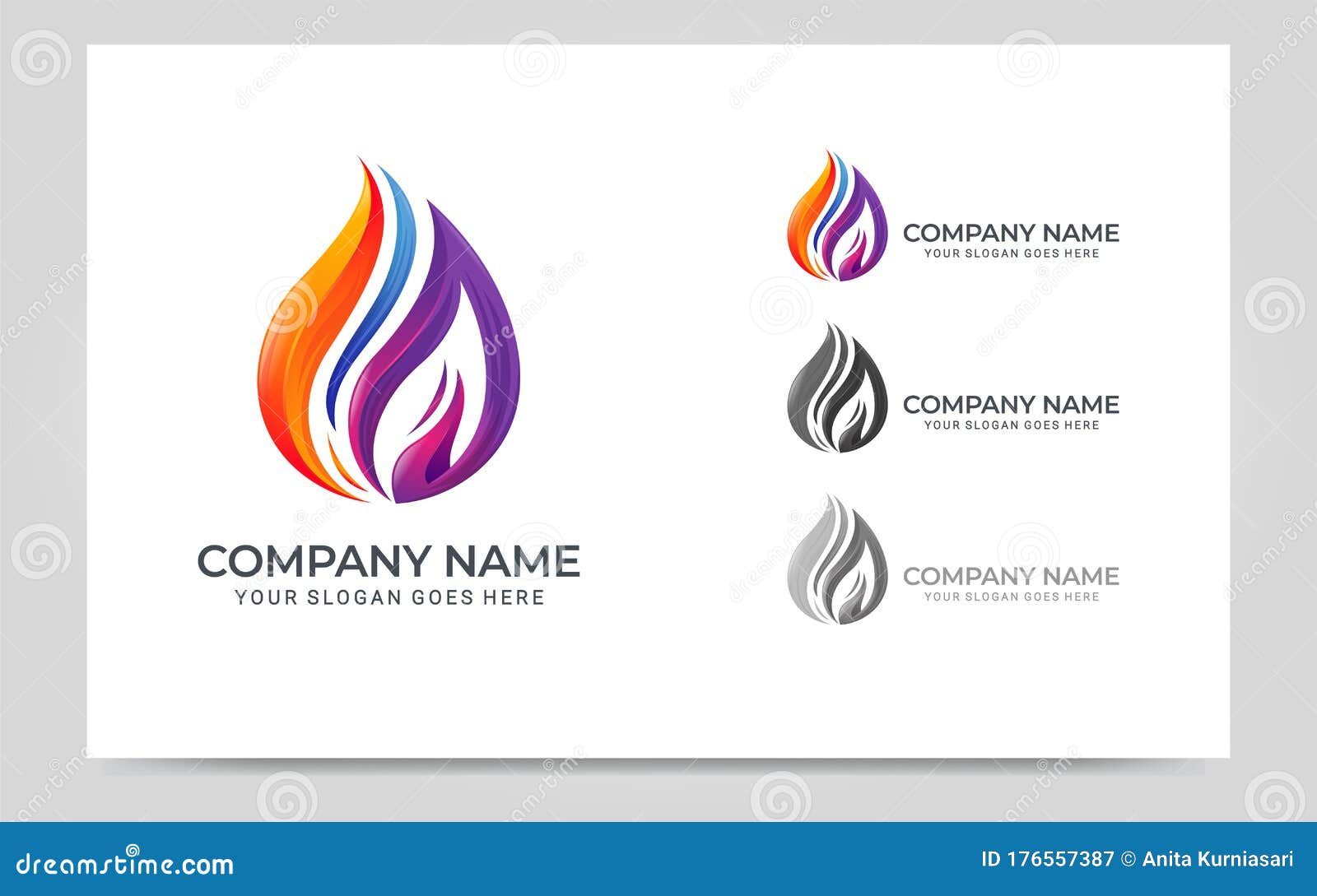 Modern Fire Logo Design Vector Illustration Stock Vector - Illustration ...