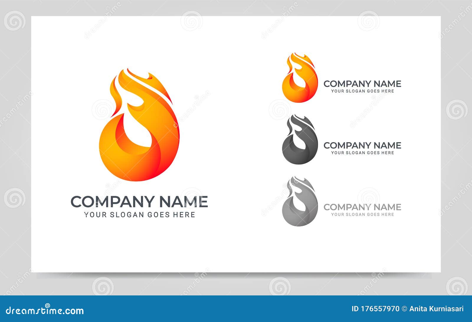 Modern Fire Logo Design Vector Illustration Stock Vector - Illustration ...