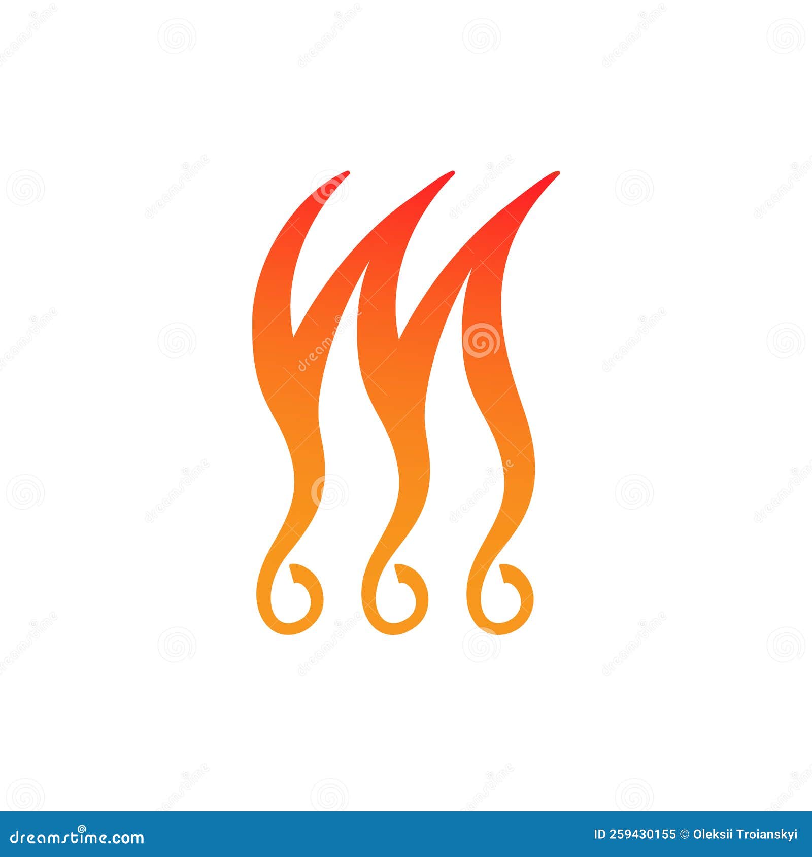 Modern Fire Logo or Icon Design. Vector Illustration with Flame Lines ...