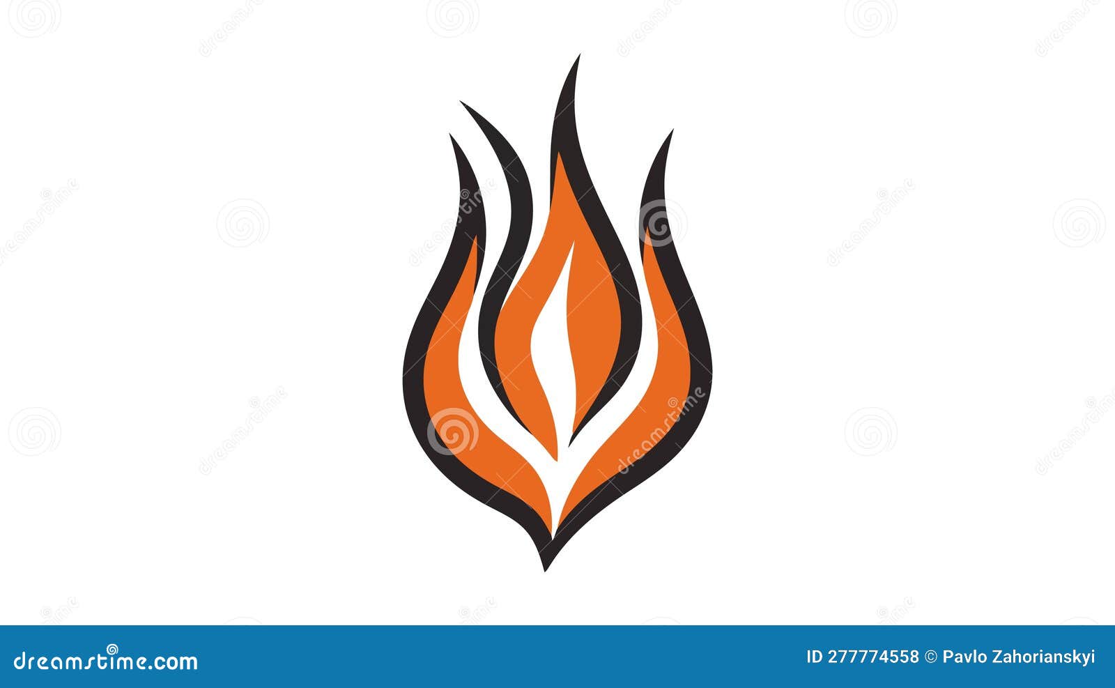 Modern Fire Logo or Icon Design. Vector Illustration on White ...