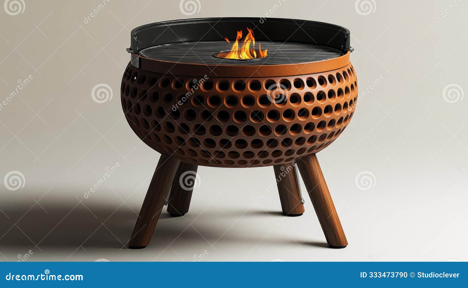 Modern Fire Pit with Unique Design Generative AI Stock Illustration ...