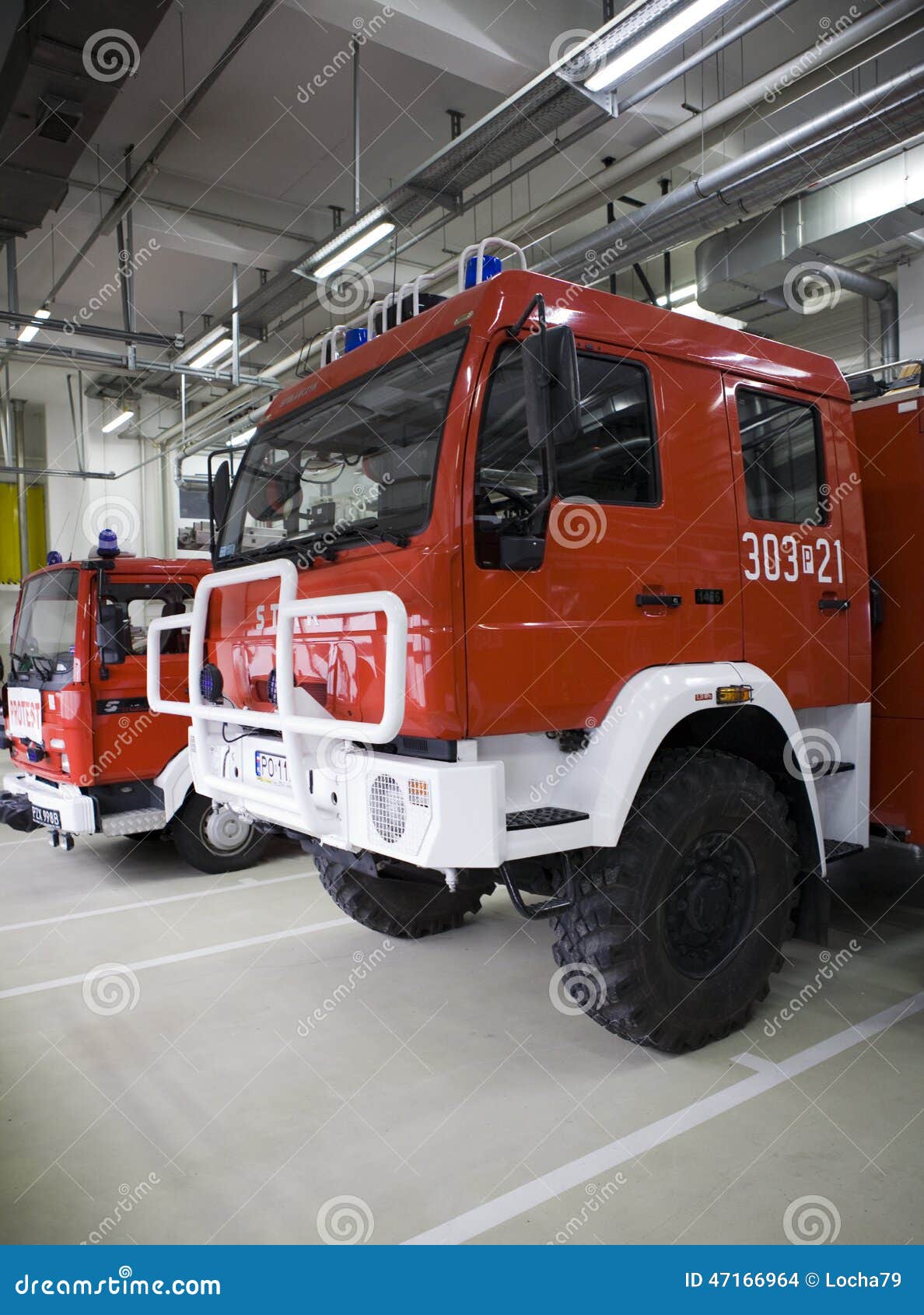 Modern Fire Truck. Fire Truck With Articulated Turntable Ladder ...