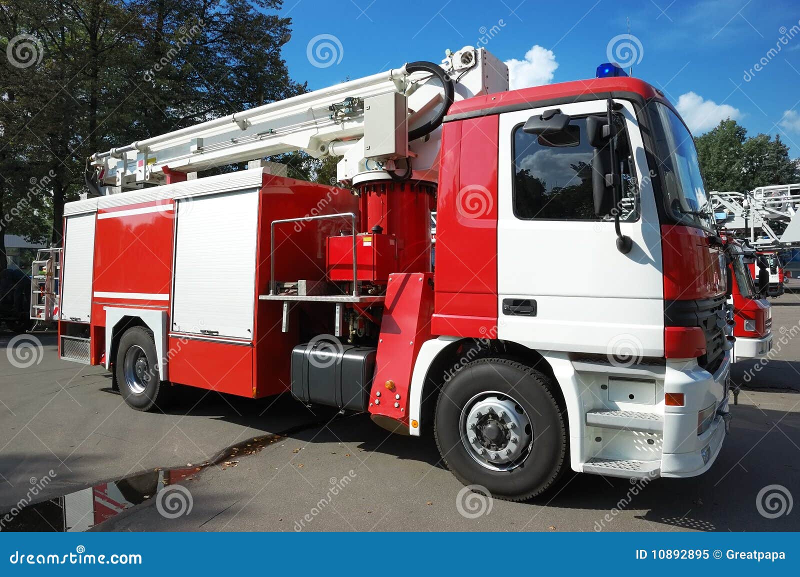 Modern fire truck stock image. Image of truck, fire, wheel - 10892895