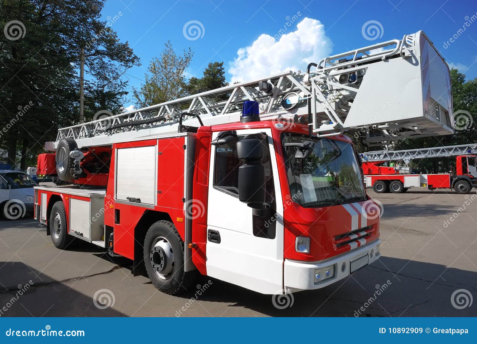 Modern Fire Fighter Truck Equipped With The Latest Tools For Rescue ...