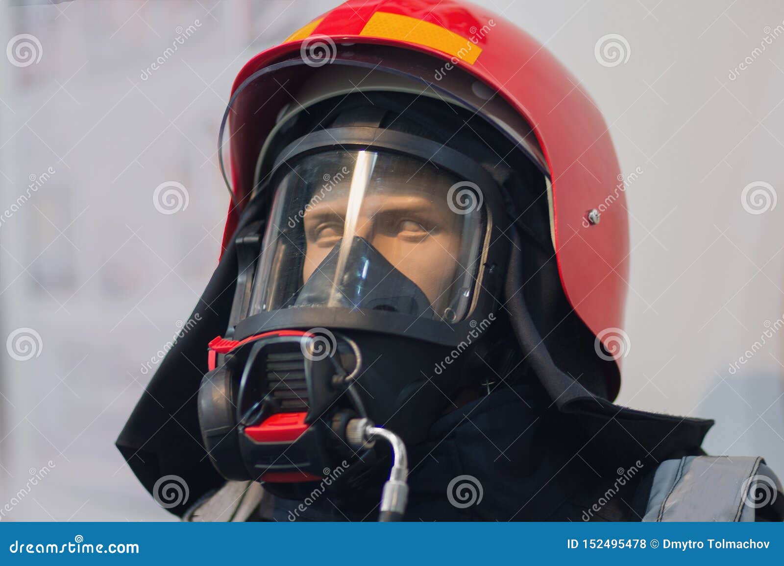 Modern Fireman Helmet and Protective Clothing Stock Photo - Image of ...