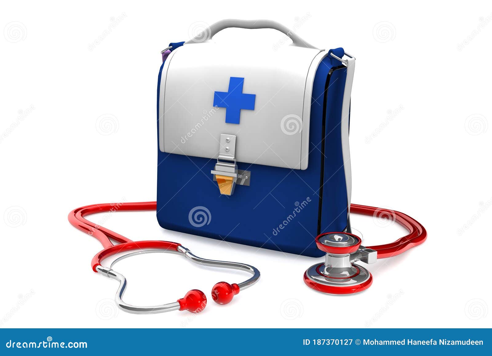 Modern First aid kit stock illustration. Illustration of blood - 187370127