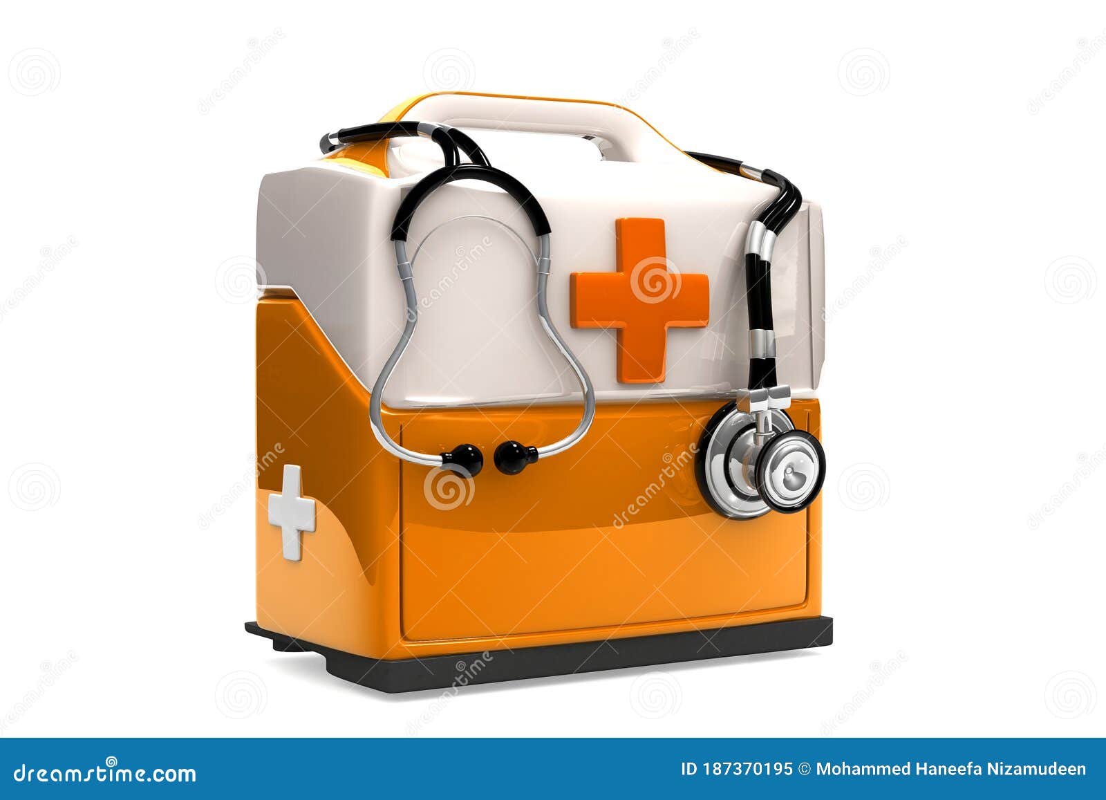 Modern First aid kit stock illustration. Illustration of preparation ...