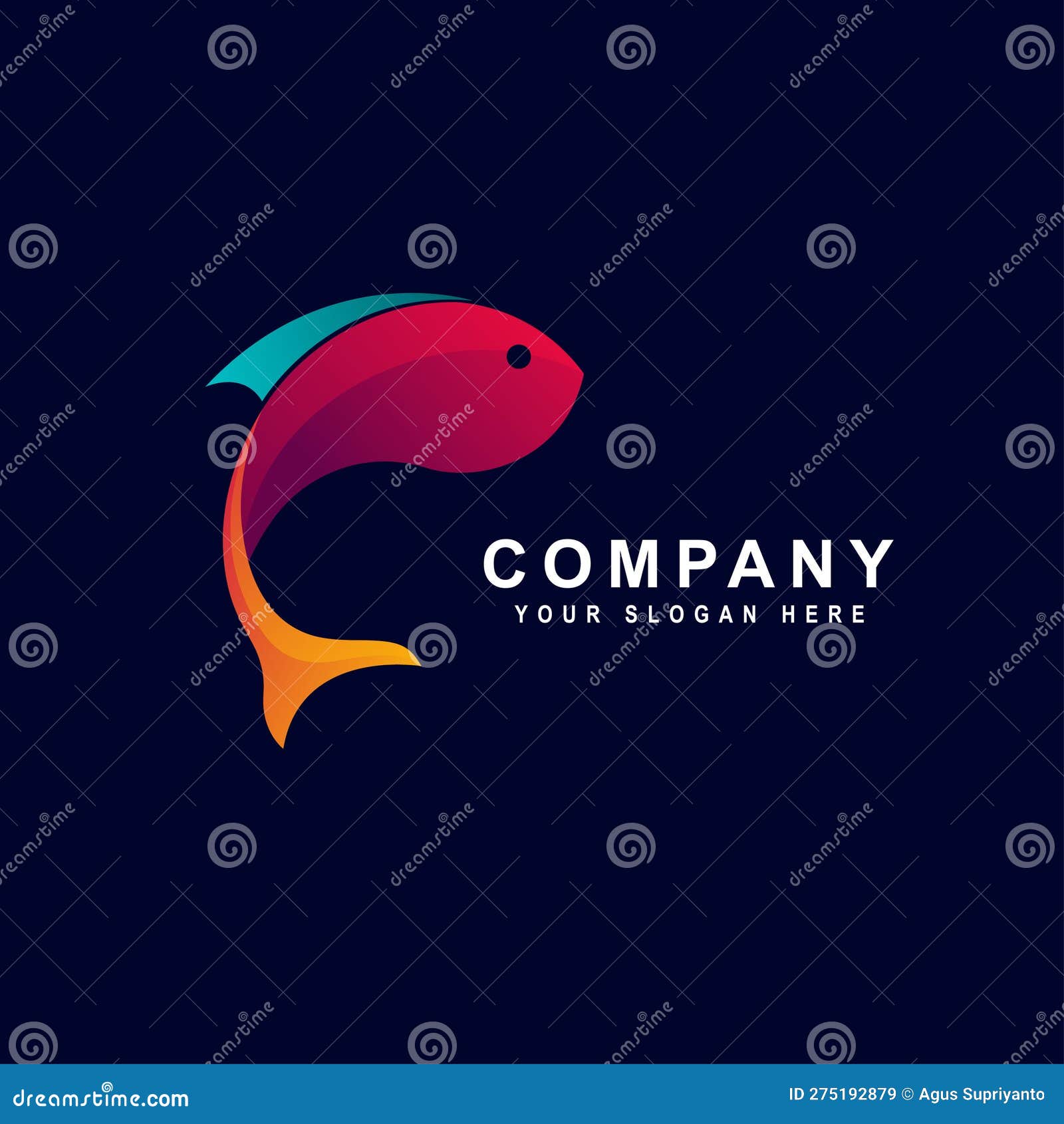 Modern Fish Gradient Logo. Fish Logo Design Template Stock Vector ...